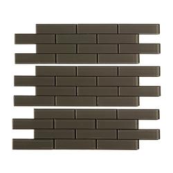 Aspect™ 12.5" x 4" Leather Peel & Stick Matted Subway Glass Backsplash ...