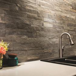 Aspect™ 5.9" x 23.6" Iron Slate Peel & Stick Stone Backsplash Tile at ...