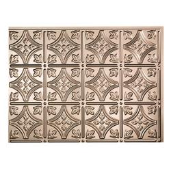 Fasade® Traditional 1 - 18" x 24" Brushed Nickel Vinyl Backsplash Tile ...