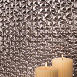 Fasade® Terrain 18" x 24" Brushed Nickel Vinyl Backsplash Tile at Menards®