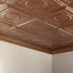Fasade® Rosette PVC 2' x 4' Copper Fantasy Glue-Up Ceiling Tile at Menards®