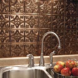 Fasade® Traditional 1 18" x 24" Oil Rubbed Bronze Vinyl Backsplash Tile ...