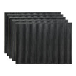Fasade Rib 18" x 24" Brushed Onyx Vinyl Backsplash Tile - 5 Pack at ...