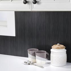 Fasade Rib 18" x 24" Brushed Onyx Vinyl Backsplash Tile - 5 Pack at ...