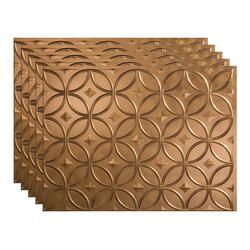 Fasade® Rings 18" x 24" Antique Bronze Vinyl Backsplash Tile - 5 Pack ...
