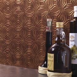 Fasade® Lotus 18" x 24" Antique Bronze Vinyl Backsplash Tile - 5 Pack ...