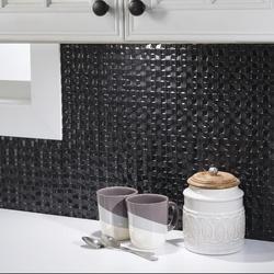 Fasade Terrain 18" x 24" Brushed Onyx Vinyl Backsplash Tile - 5 Pack at ...