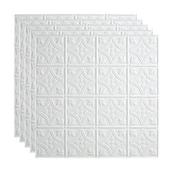 Fasade® Traditional 1 Vinyl 2' x 2' Gloss White Lay-In Ceiling Tile - 5 ...