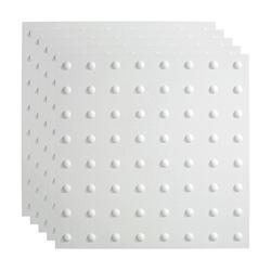 Fasade® Dome Vinyl 2' x 2' Matte White Lay-In Ceiling Tile - 5 Pack at ...