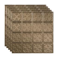 Fasade® Traditional 10 Vinyl 2' x 2' Argent Bronze Lay-In Ceiling Tile ...