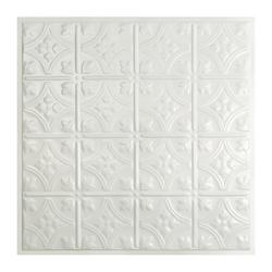 Great Lakes Tin Hamilton 2' x 2' Gloss White Drop Ceiling Tile at Menards®