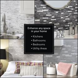 Aspect™ 12" x 11.75" Ocean Corridor Peel & Stick Collage Backsplash ...