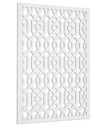 Acurio Latticeworks 32" x 4' White Azzaria Vinyl Privacy Lattice Panel ...