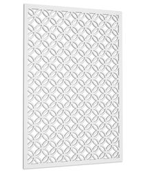 Acurio Latticeworks 32" x 4' White Moors Circle Vinyl Privacy Lattice ...