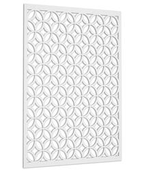 Acurio Latticeworks 32" x 4' White Moors Ellipse Vinyl Privacy Lattice ...
