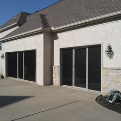 Lifestyle® Screens 8' W x 8' H Garage Door Screen with Sandstone Frame ...