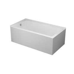A&E® Flavia 60"W x 32"D x 22"H White Left-Corner Bathtub with Left ...