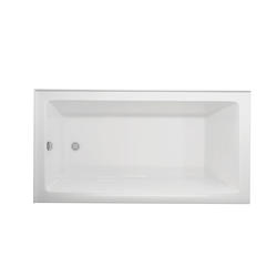 A&E® Flavia 60"W x 32"D x 22"H White Left-Corner Bathtub with Left ...