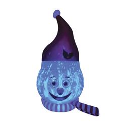 Enchanted Forest® 8' LED Snowman Head with Prism Lights Christmas ...