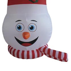 Enchanted Forest® 8' LED Snowman Head with Prism Lights Christmas ...