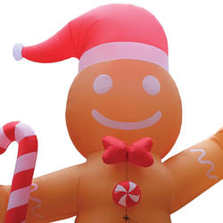 Enchanted Forest® 20' LED Giant Gingerbread Man Christmas Inflatable at ...