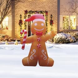 Enchanted Forest® 20' LED Giant Gingerbread Man Christmas Inflatable at ...