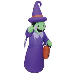 Pumpkin Hollow™ 4' LED Witch with Treat Bag Halloween Inflatable at ...
