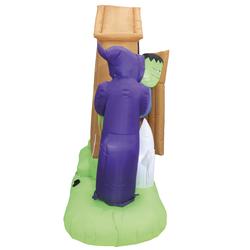 Pumpkin Hollow™ 6'6" LED Animated Monsters Outhouse Surprise Halloween ...