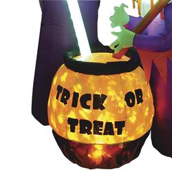 Pumpkin Hollow™ 6' LED Lighted Inferno Witches with Cauldron Halloween ...