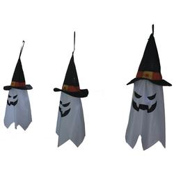 Pumpkin Hollow™ 8' LED Lighted 3-Hanging Ghost Witches Halloween Décor ...