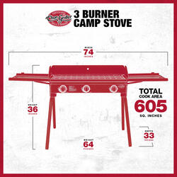 Char-Griller® 3-Burner Portable Propane Camp Stove at Menards®
