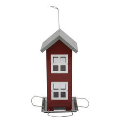 Enchanted Garden® Red Two-Story Metal Bird Feeder at Menards®