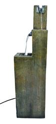Enchanted Garden™ 35.8" Tiered Wood Block Outdoor Water Fountain at ...