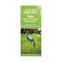Enchanted Garden™ 3'7" LED Solar Peacock Garden Statue at Menards®