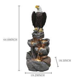 Enchanted Garden™ 3'8" LED Bald Eagle Outdoor Fountain at Menards®