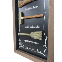 Pumpkin Hollow™ 17-3/4" MDF Witches Brooms Halloween Wall Sign at Menards®