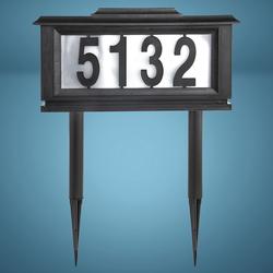 Patriot Lighting® Solar Integrated LED Address Sign Landscape Light at ...