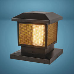 Patriot Lighting® Black Flicker Flame Solar LED Post Cap Light - 2 Pack ...