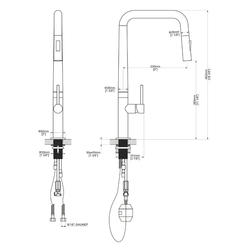 AKDY One-Handle Pull-Down Brushed Gold Kitchen Faucet at Menards®