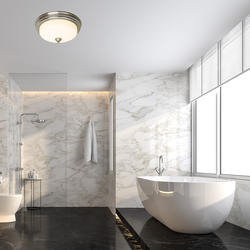 Akicon 110 CFM Brushed Nickel Ceiling Exhaust Bath Fan with LED Light ...