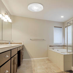 Akicon&trade Ceiling Exhaust Bath Fan with LED Light Satin White at ...