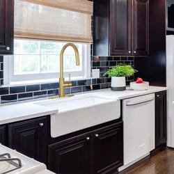 Akicon One-Handle Pull-Down Brushed Gold Kitchen Faucet at Menards®