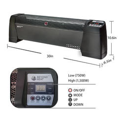 Beyond Heat™ 1,500W Black Baseboard Electric Space Heater at Menards®