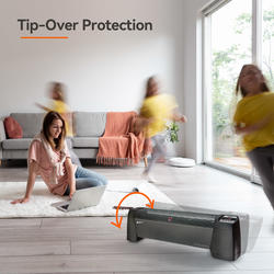 Beyond Heat™ 1,500W Black Baseboard Electric Space Heater at Menards®