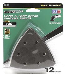 Masterforce® 3-1/2" 120-Grit Oscillating Multi-Tool Sanding Sheet - 12 ...