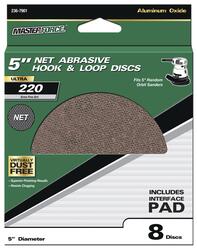 Masterforce™ 5" 220-Grit Mesh Hook & Loop Sanding Disc - 8 Pack at Menards®