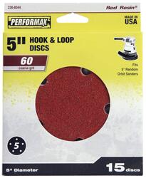 Performax® 5" 60-Grit 5-Hole Hook & Loop Sanding Disc - 15 Pack at Menards®