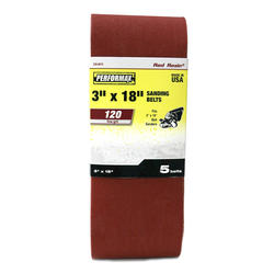 Performax 3 x 18 120 Grit Sanding Belt 5 Pack