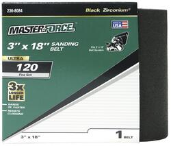 Masterforce™ 3" x 18" 120-Grit Sanding Belt at Menards®