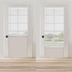 Decor Elements 1" Cordless Room Darkening Magnetic Mini Blinds White ...